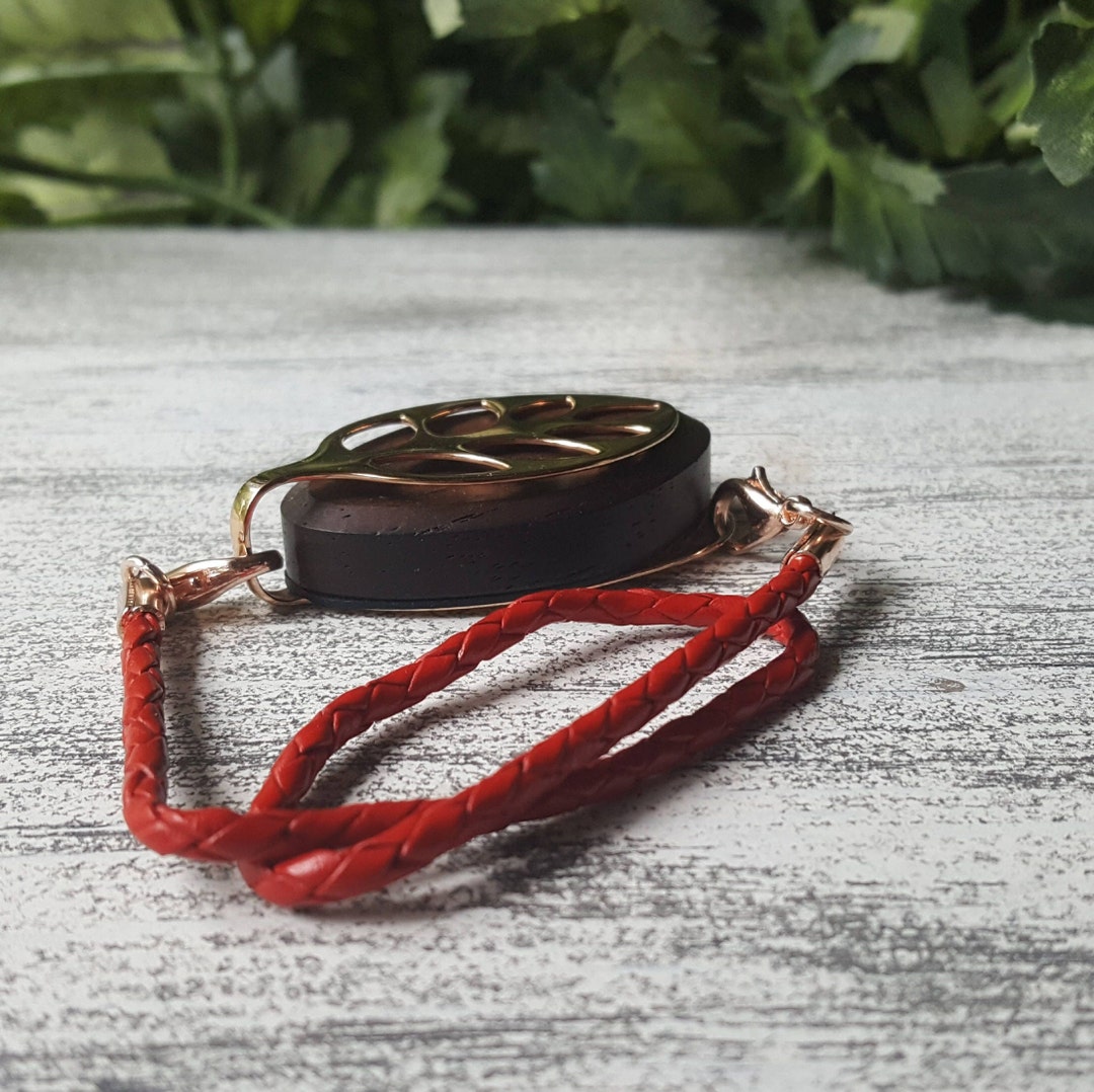 Red Leather Bolo Wrap Bracelet | Handcrafted Wellness Jewelry for ...