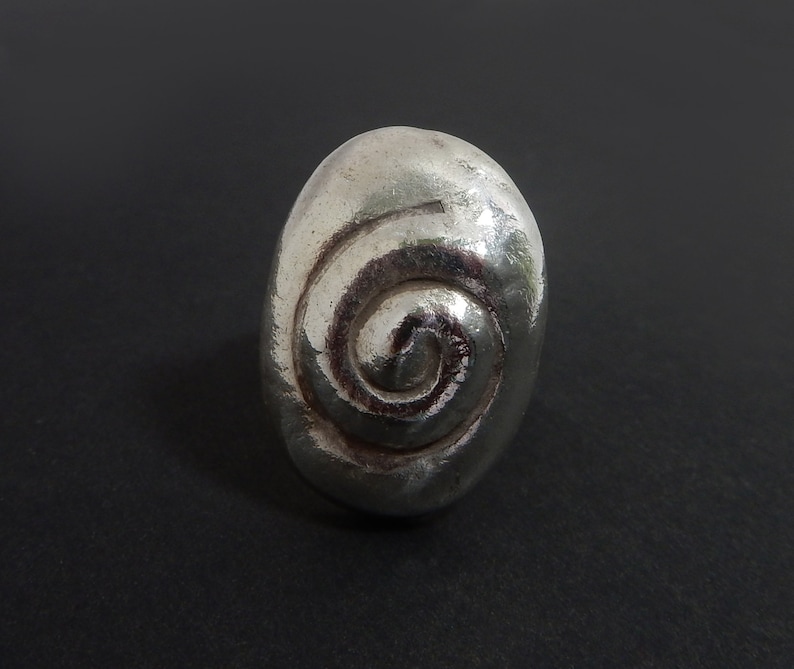 Silver Plain Ethnic Swirl Seashell Ring Silver Rings Boho - Etsy