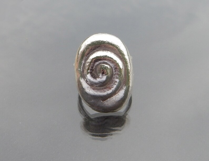 Silver Plain Ethnic Swirl Seashell Ring Silver Rings Boho - Etsy