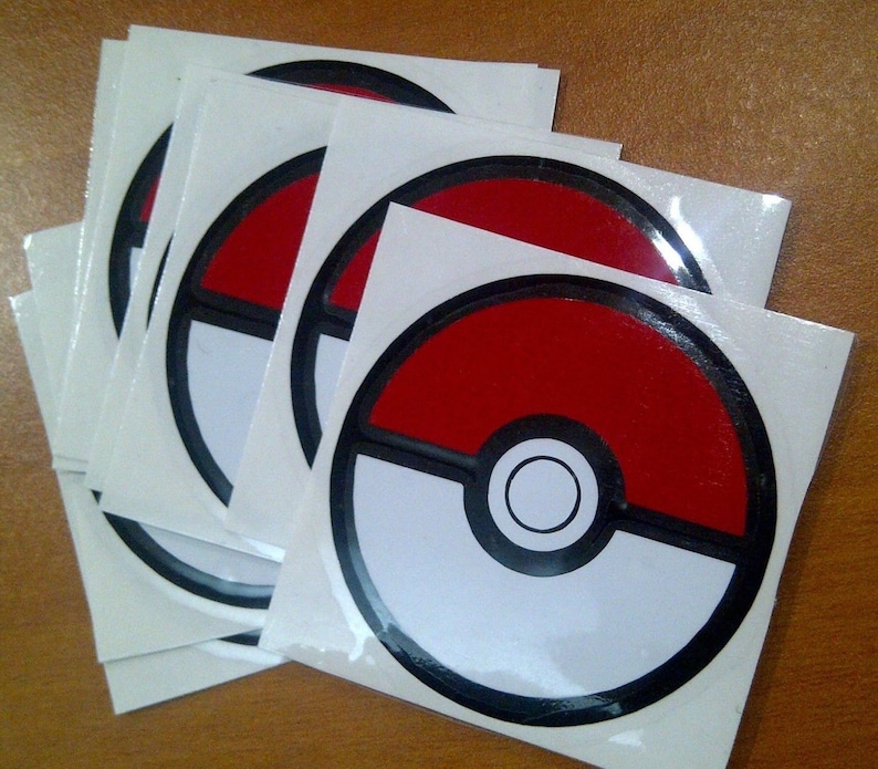 Pokemon Go Pokeball Sticker Vinyl Decal Car Laptop, Window 60mm X60mm ...