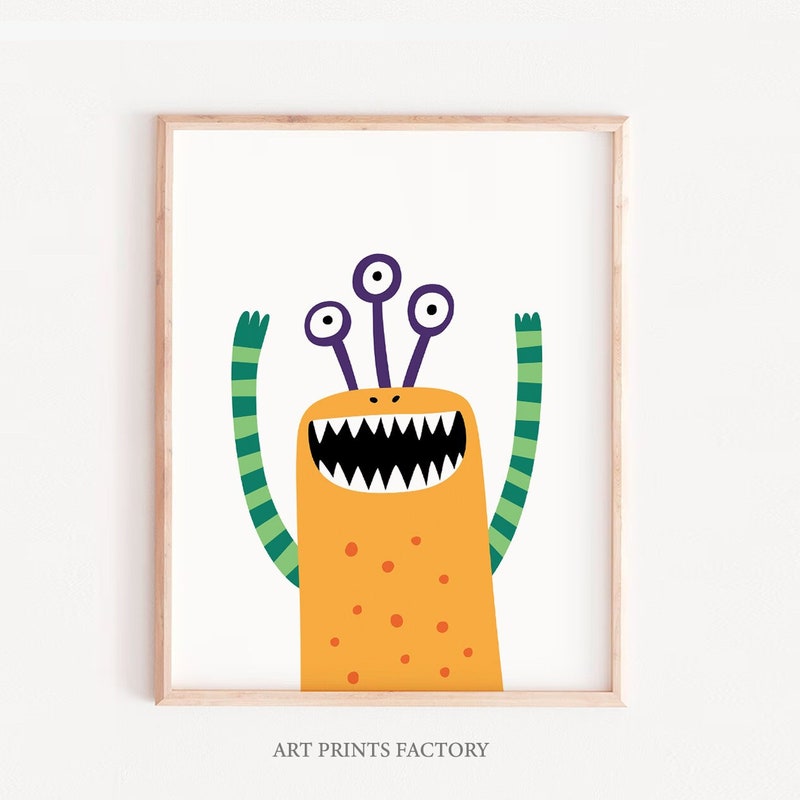 Cute Monster Art - Etsy
