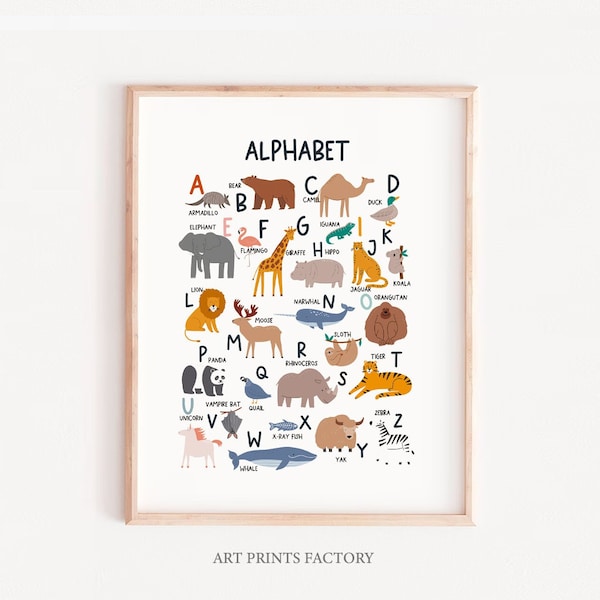 Animal Alphabet - Etsy