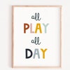 Set of 3 Playroom Prints, Playroom Sign Nursery Wall Art, Let's Play ...