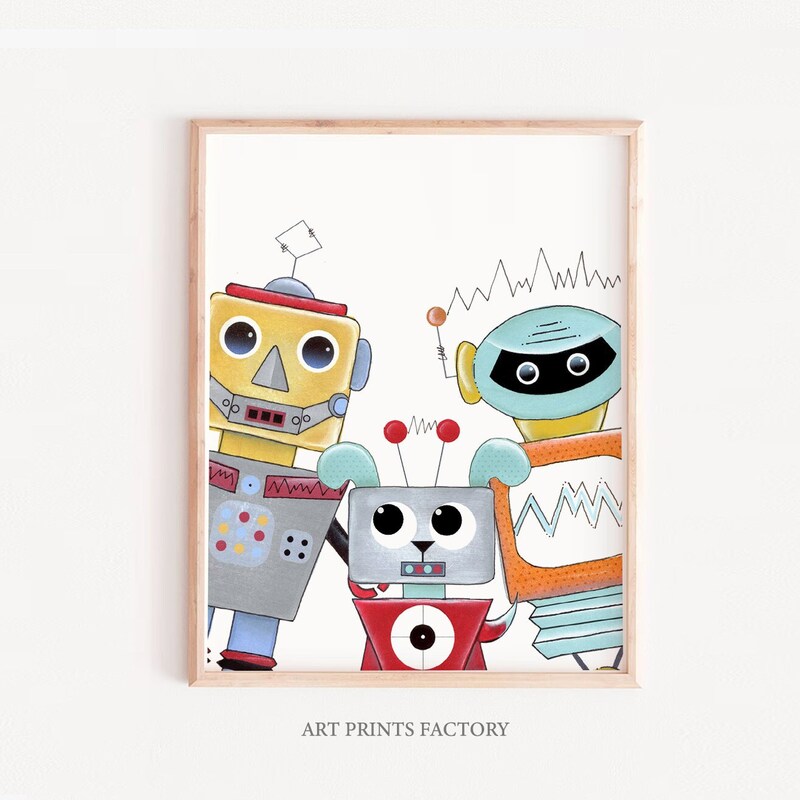 Robot Poster - Etsy