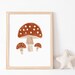 Red Mushroom Print, Mushroom Art Print, Girls Wall Art, Botanical Art ...