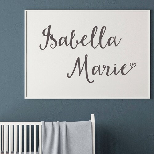Baby Girl Custom Calligraphy Name Printable Nursery Name - Etsy