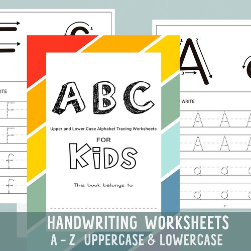 Handwriting Practice Sheets Uppercase Lowercase Handwriting - Etsy