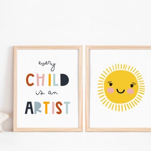 Every Child is an Artist,pablo Picasso Quotes,nursery Decoration,kids ...