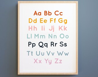 Colorful Alphabet Classroom Decor - Etsy