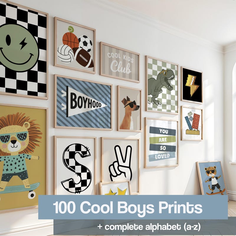 Digital Boy Bedroom Prints - Etsy