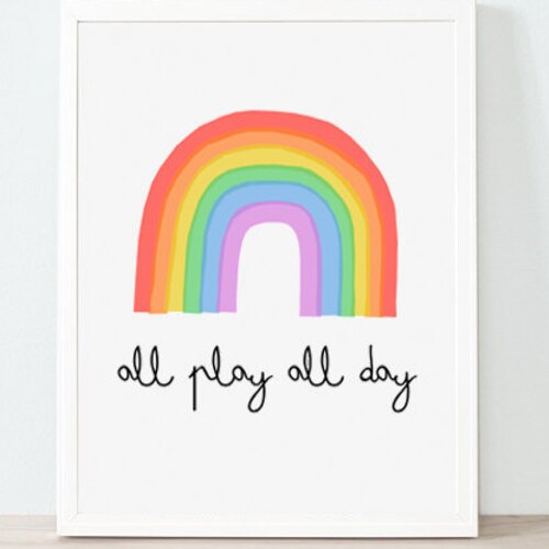 Childrens Poster Kids Art PLAY Nursery Wall Poster Playroom - Etsy