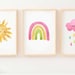 Sun Rainbow Cloud Set of 3 Nursery Prints Digital Art Prints - Etsy