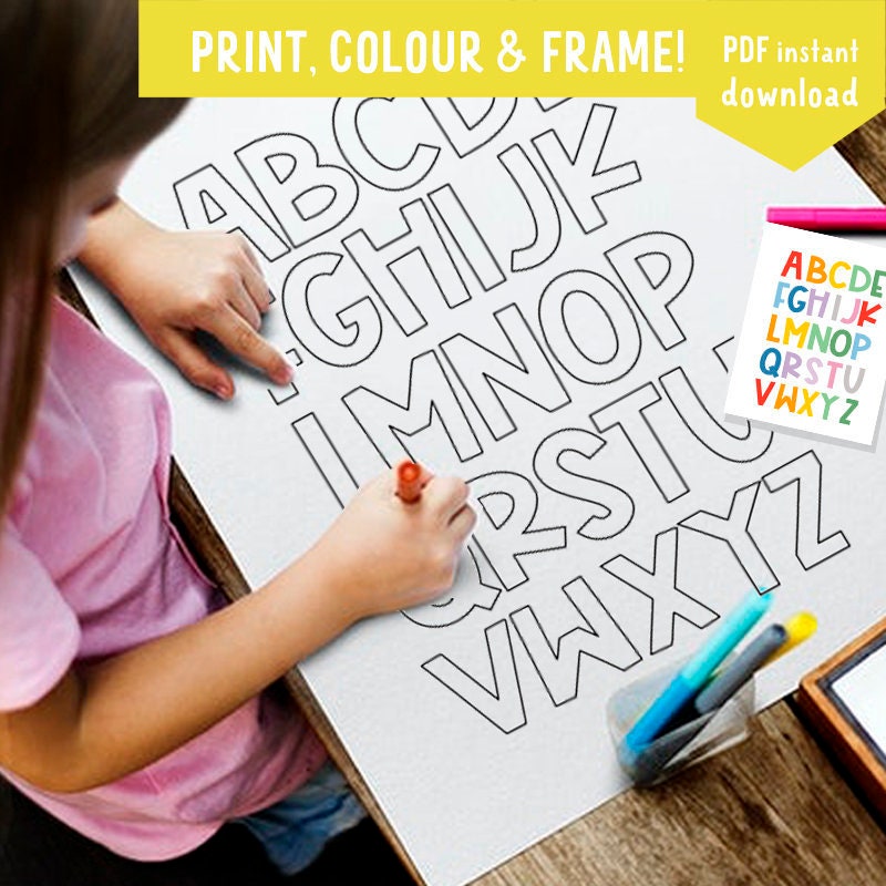 Colouring Poster - Etsy