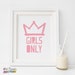 SALE girls only girls only print girls only sign girls only | Etsy
