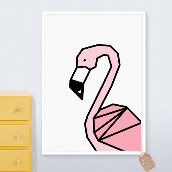 Pale Flamingo Print - Etsy