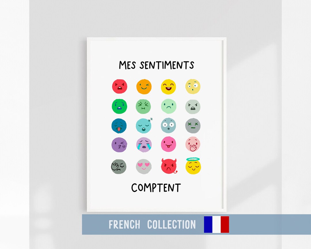 French Emotions Poster: Kids Nursery Art (digital Download) - Etsy