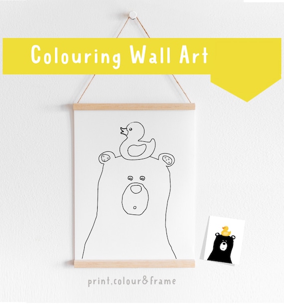 Coloring Page Kids Wall Art Coloring Poster Coloring Card - Etsy