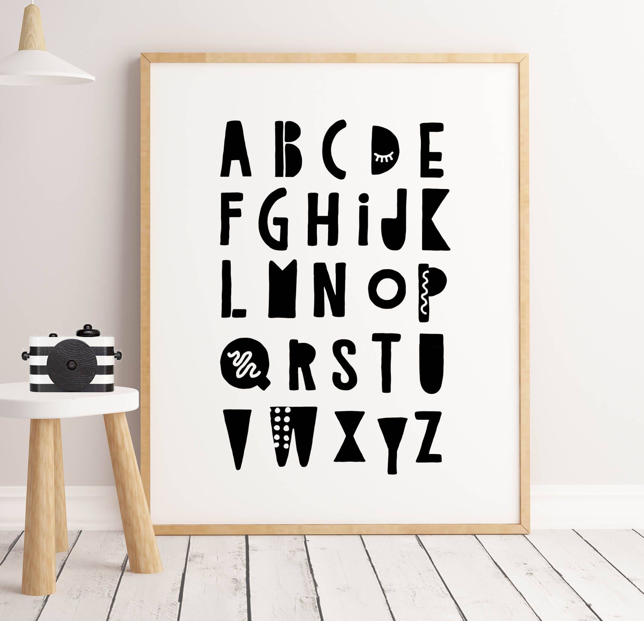 Alphabet print 50% OFF Kids alphabet Nursery alphabet | Etsy