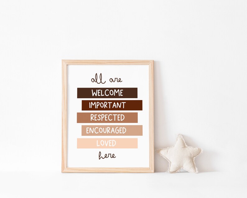 Equality Poster Kindness Matters All are welcome | Etsy