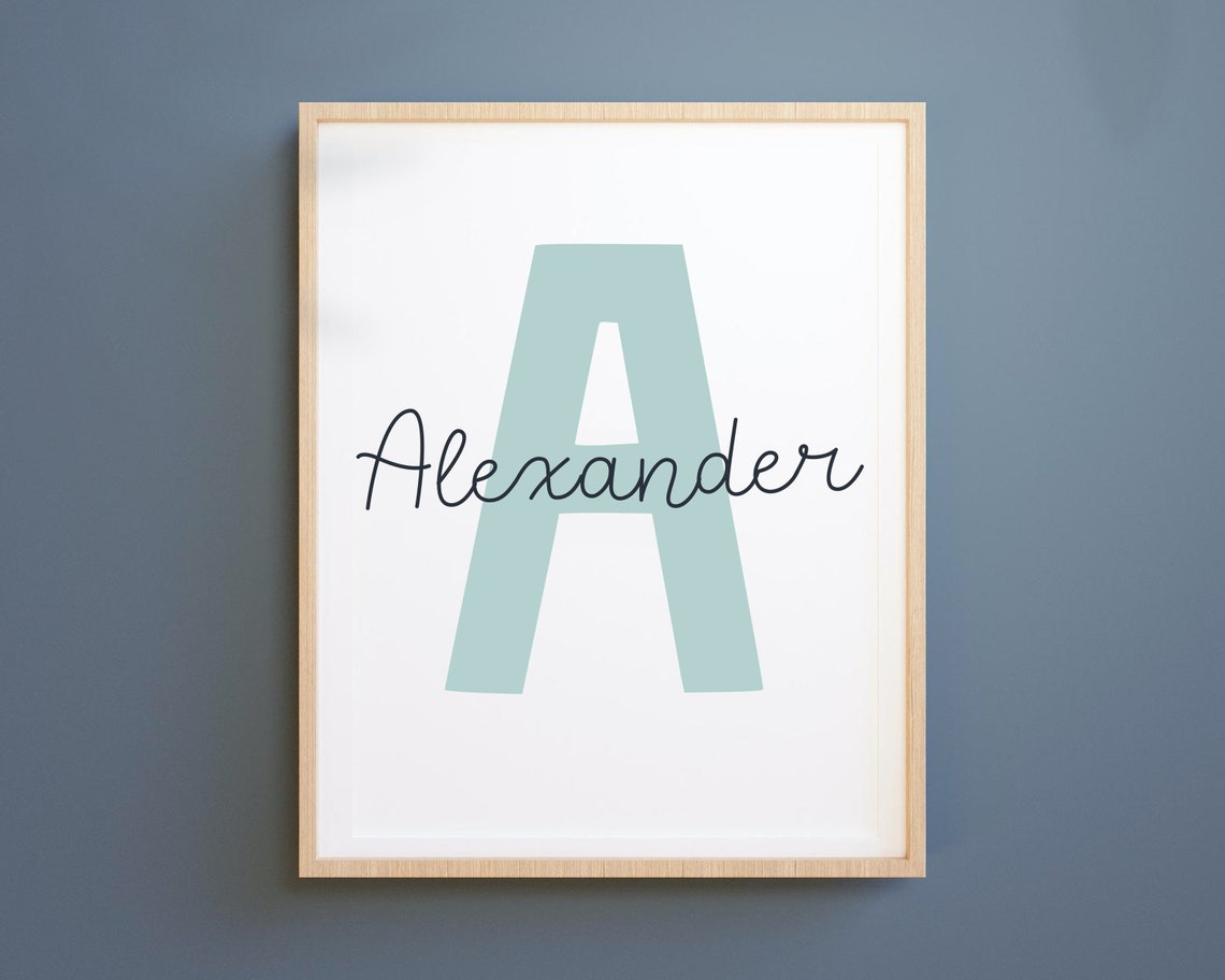 Custom Initial Print KIDS Name Printable Personalized Print - Etsy
