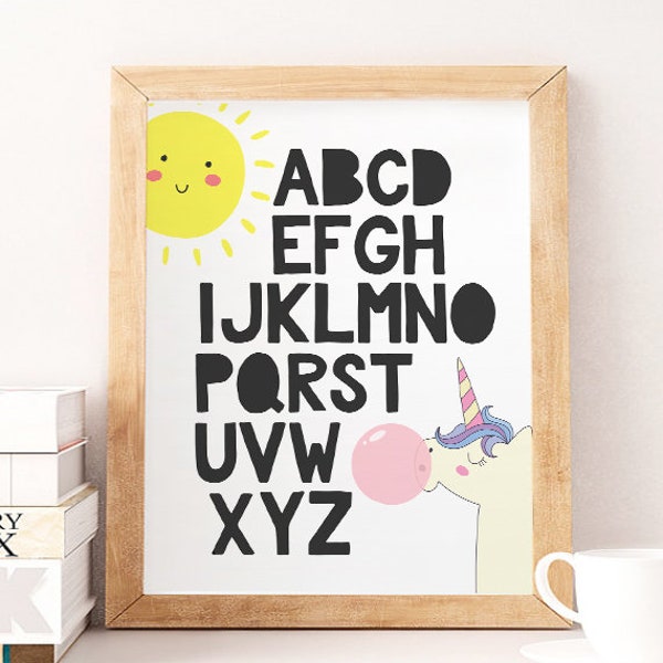 Unicorn Alphabet - Etsy
