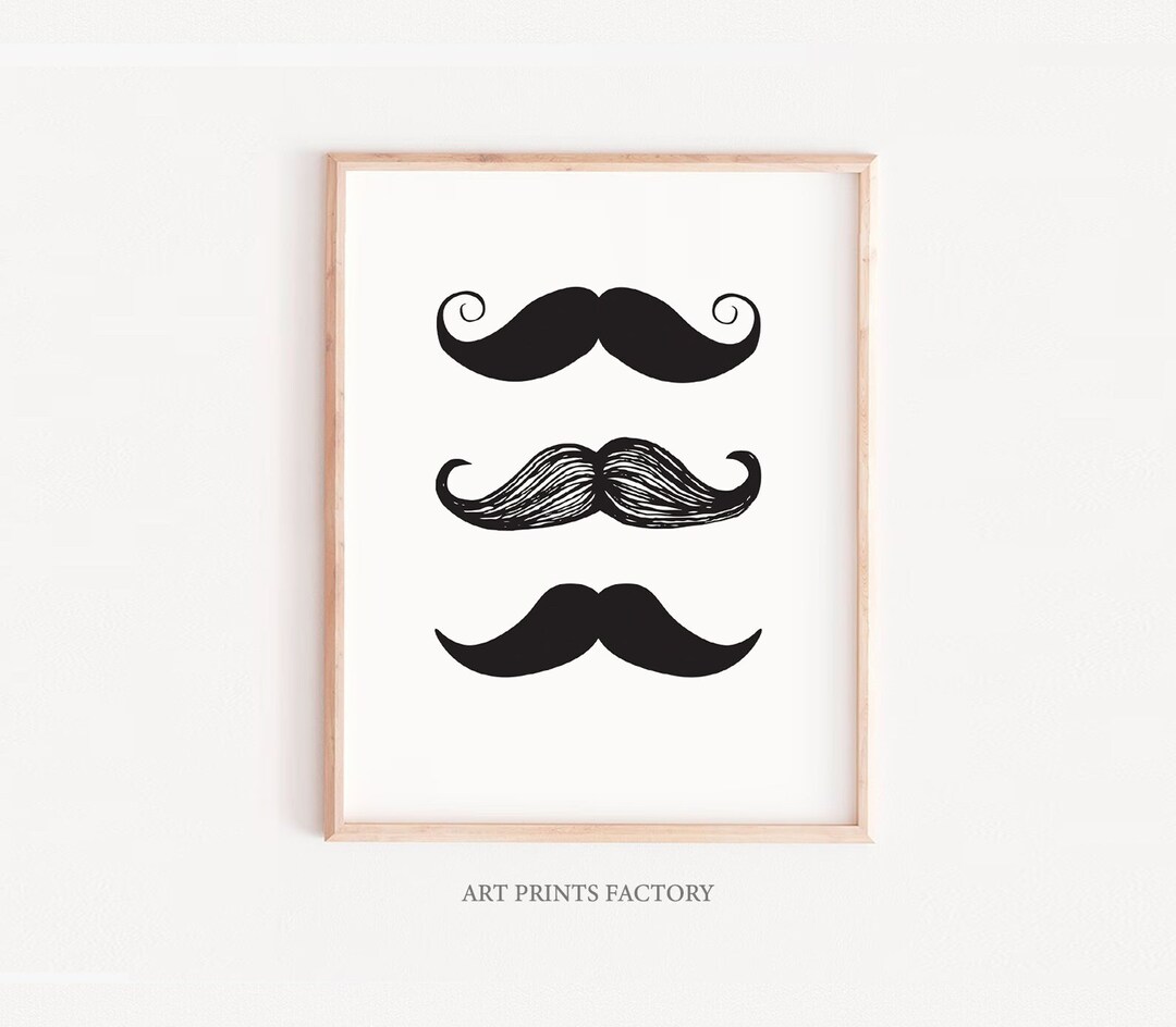 Mustache Poster, Kids Wall Art, Boys Prints, Mustache Decor, Mustache ...