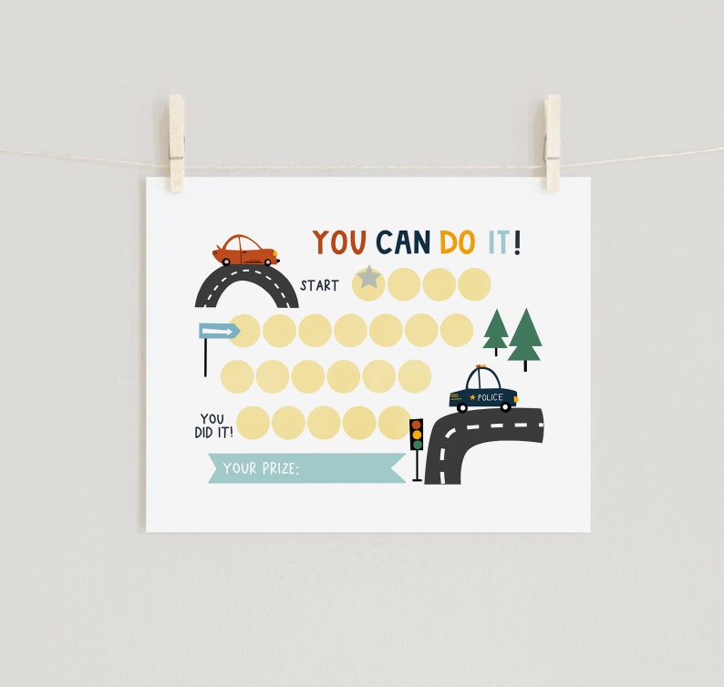 Cars & Transport Reward Chart for Boys (printable) Kids Learning Print ...