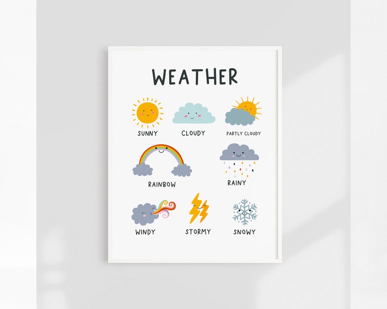Weather Chart education Printable Homeschool Resources - Etsy Canada