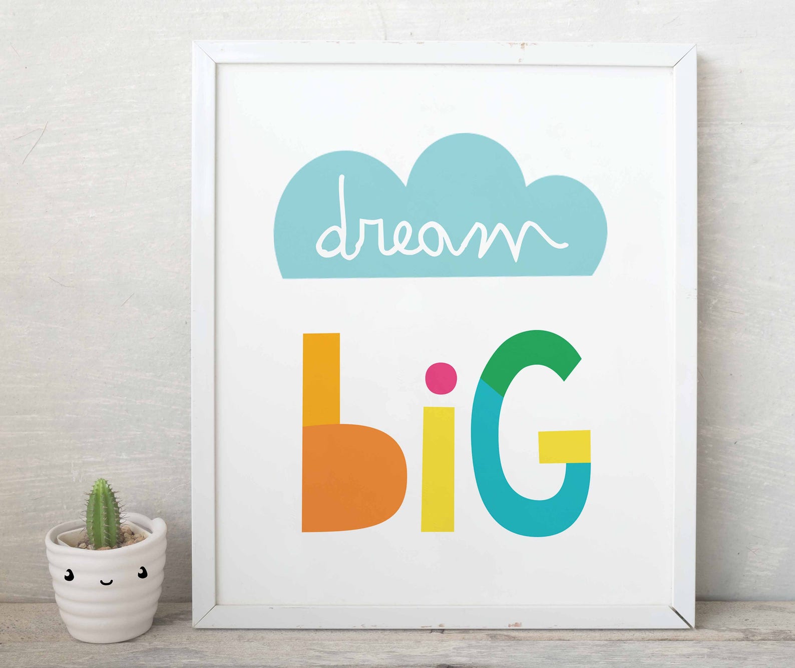 SALE Dream Big Kids Wall Art Printable Kids Art Print - Etsy
