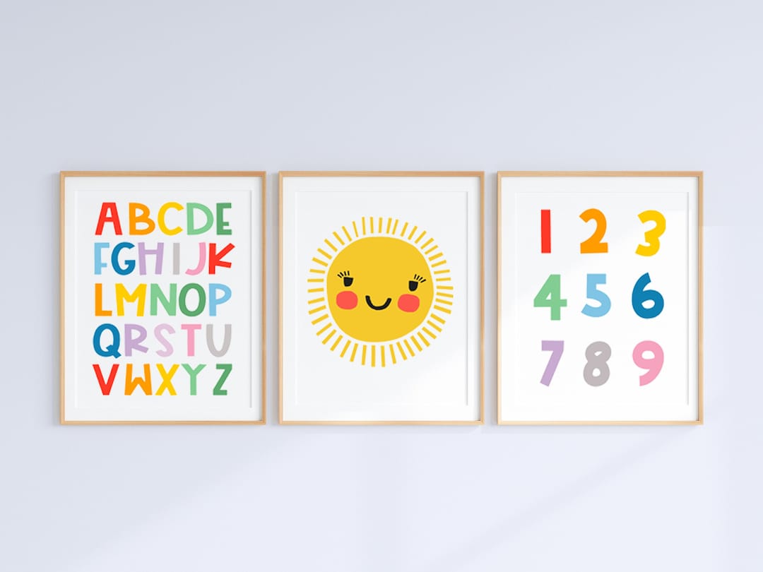 SUN Alphabet Poster: Kids Nursery Decor (digital Download) Learning ...