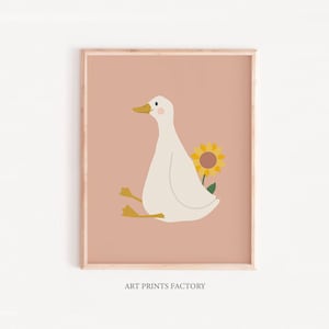 Silly Goose Wall Art, CUSTOM Goose Poster, Girl Nursery Decor, Farm ...