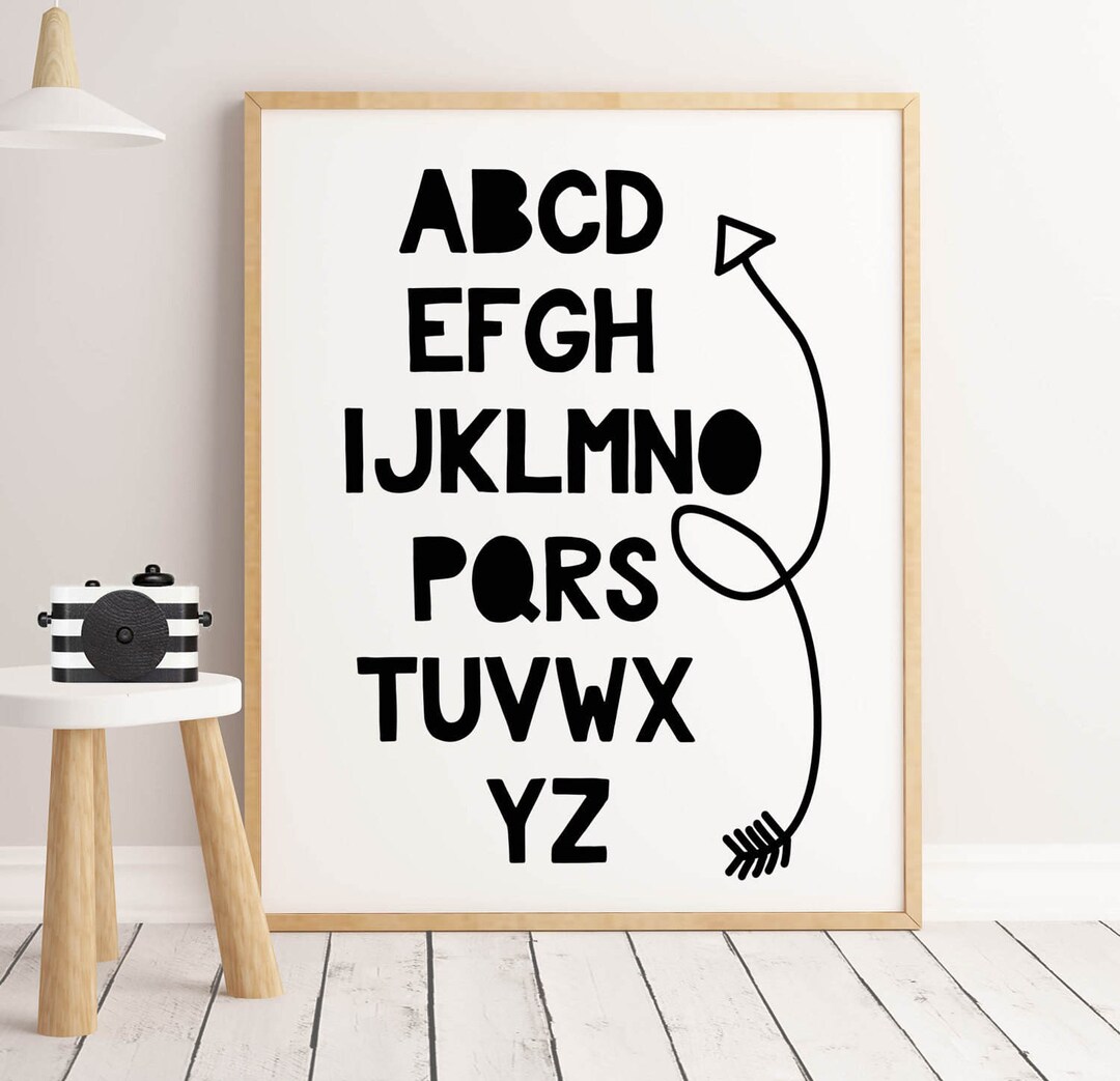 Alphabet Print Arrow Alphabet Kids Alphabet Nursery - Etsy
