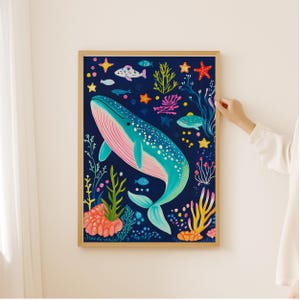 Ocean Nursery Decor, Under the Sea, Girls Wall Art, Whale, Shark ...