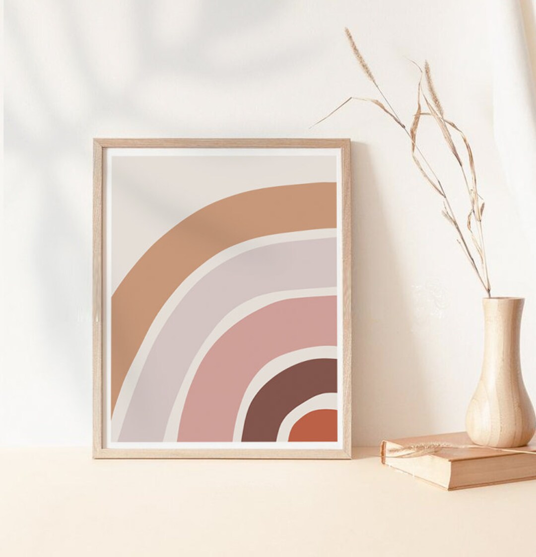 Earthy Rainbow Art Print Instant Printable Handdraw Rainbow - Etsy