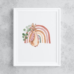 Peter Rabbit Nursery Prints | Rainbow Nursery Print | Peter Rabbit ...