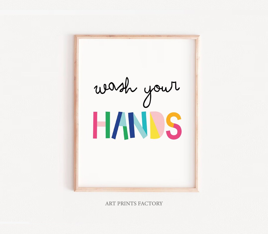 Wash Your Hands Wall Art - Etsy