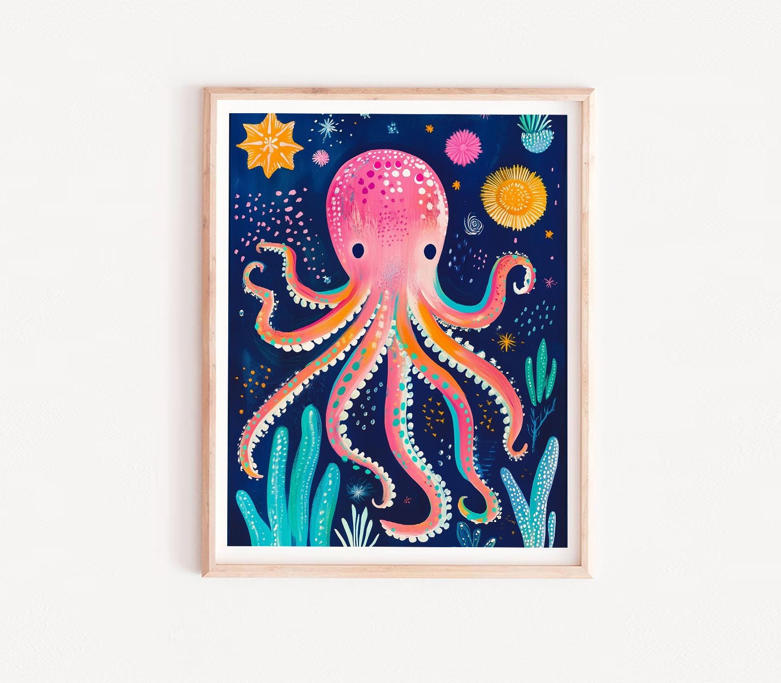 Ocean Nursery Decor: Whale, Shark, Octopus Art Prints (set of 3 ...