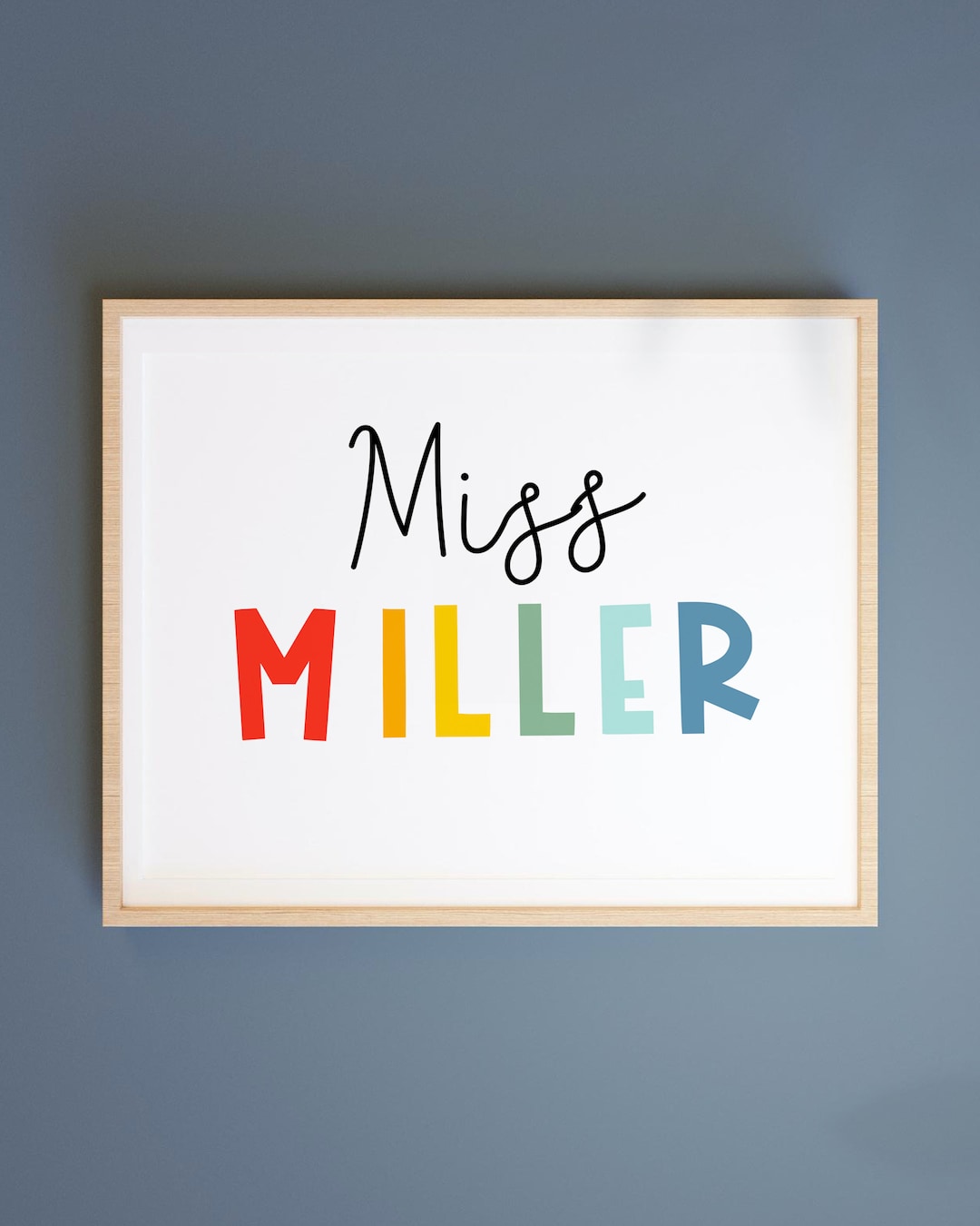 Custom Digital Print, Teacher Name Sign Printable - Custom Classroom ...