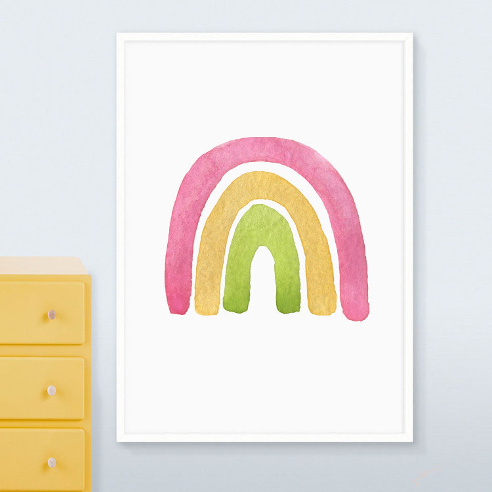 Sun Rainbow Cloud Set of 3 Nursery Prints Digital Art Prints - Etsy