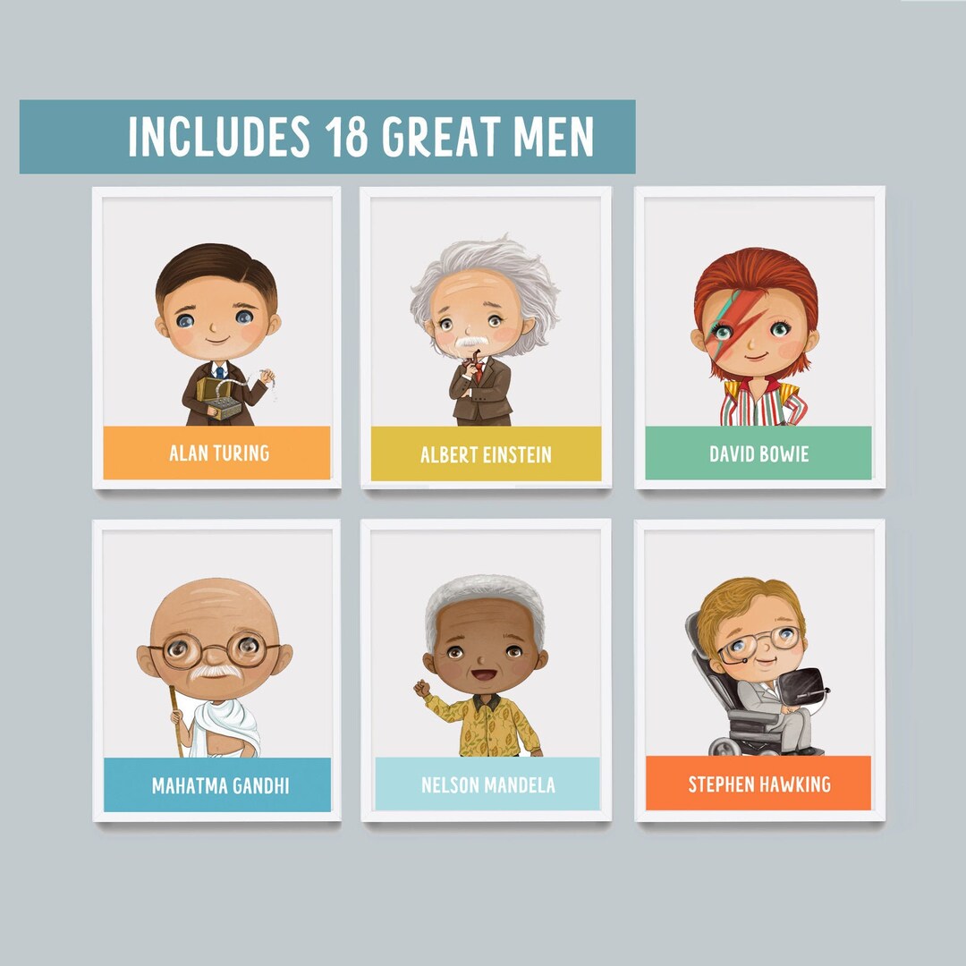 Changemaker Children Digital Prints: 18 Inspirational Men, Posters for ...