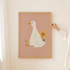 Silly Goose Wall Art, CUSTOM Goose Poster, Girl Nursery Decor, Farm ...