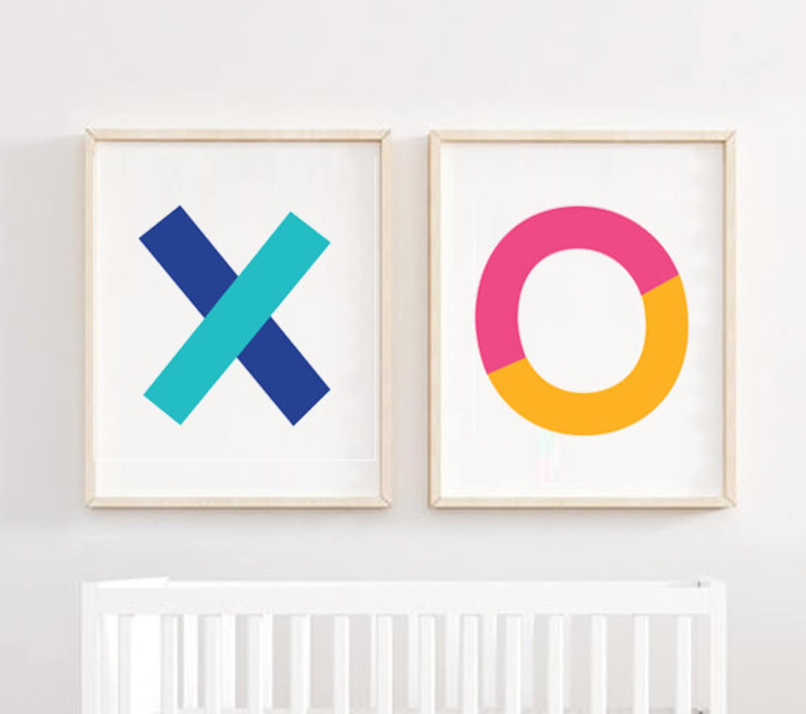 Colorful Prints X and O Prints PRINTABLE Wall Art Modern - Etsy UK