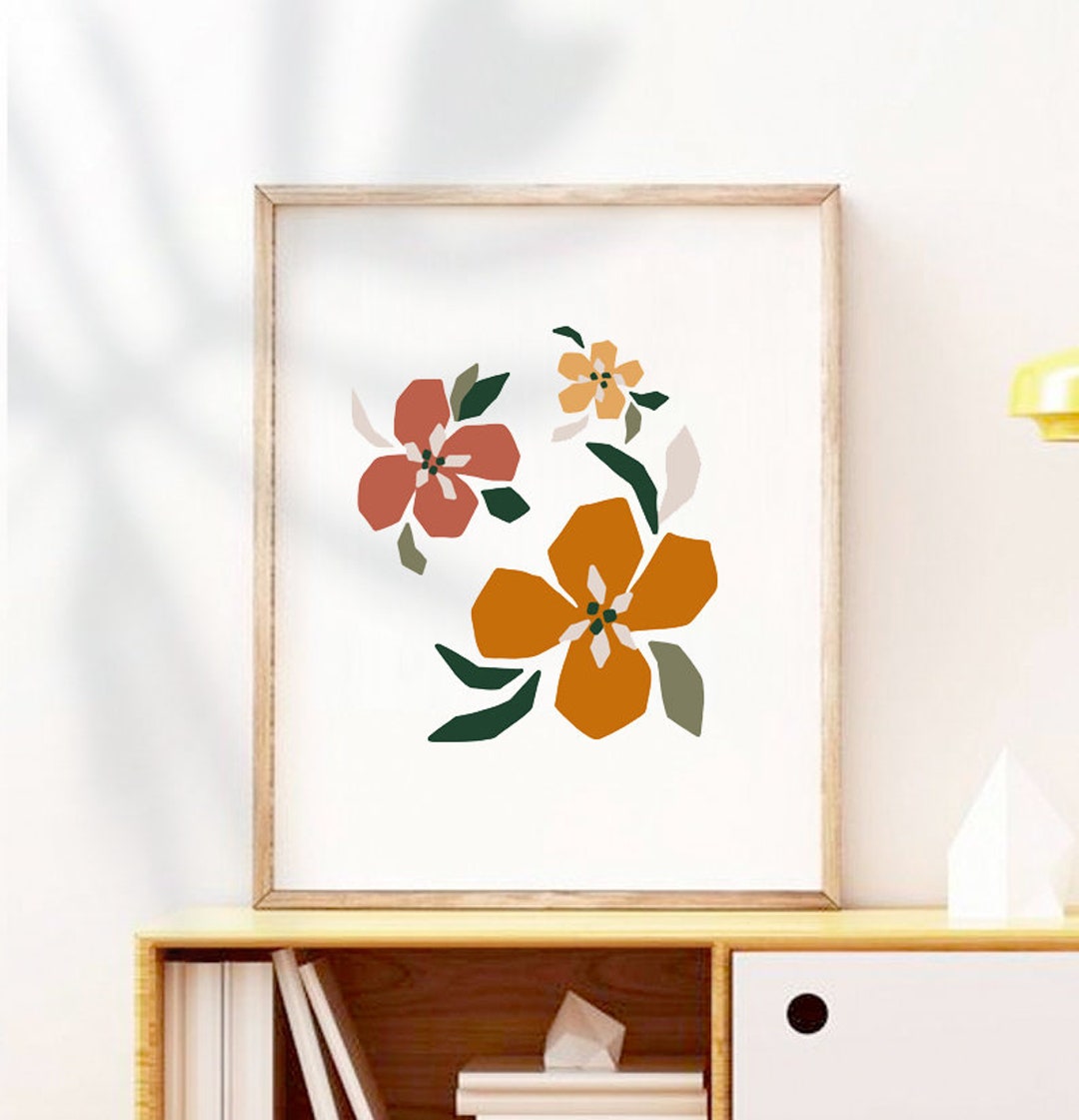 Abstract Floral Print MODERN Wall Printable Abstract Floral - Etsy