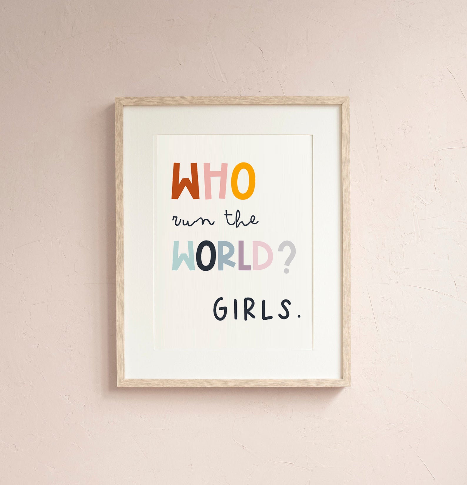 Who Run the World Print GIRLS WALL PRINT Feminist Poster | Etsy