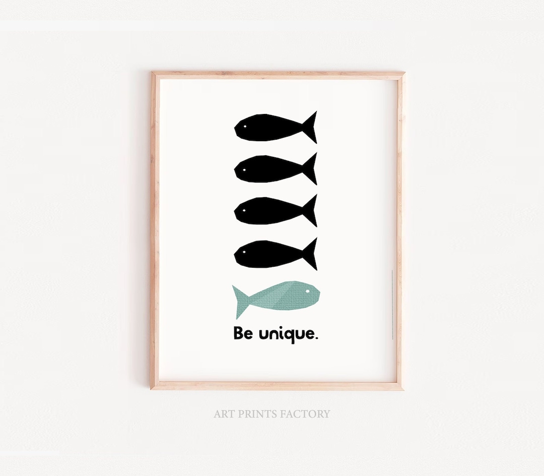 Printable Art Prints, Be Unique Quote,nursery Art, Kids Wall Art ...