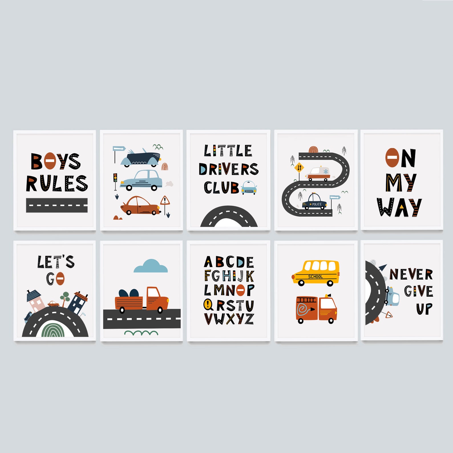 Set of 10 Cars Printables Transportation Prints Boy Nursery - Etsy Canada