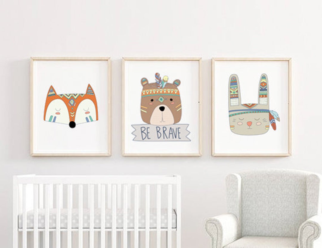 Fox Nursery Art, Set of 3, Fox Print, Fox Nursery,nursery Wall Art ...