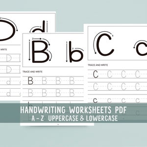 Handwriting Practice Sheets, Uppercase Lowercase, Handwriting Practice ...