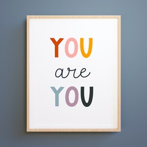 Positive Affirmation Printable, Affirmations for Kids, YOU ARE YOU ...