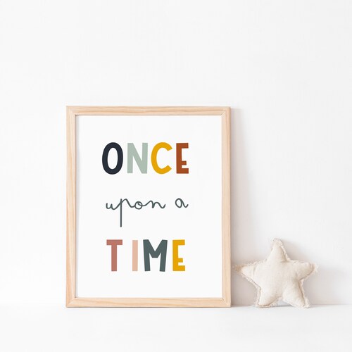 Once Upon a Time Art Print/kids Room Art Print/pastel Colors - Etsy